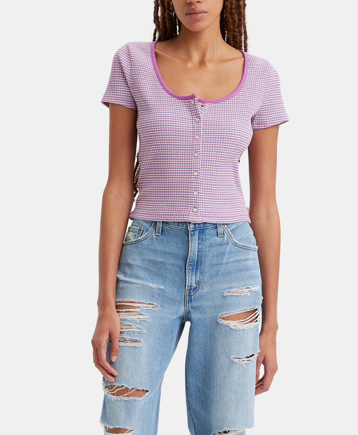 Polera Mujer Levi's SS Britt Snap Front Top A4784-0007 | LEVIS