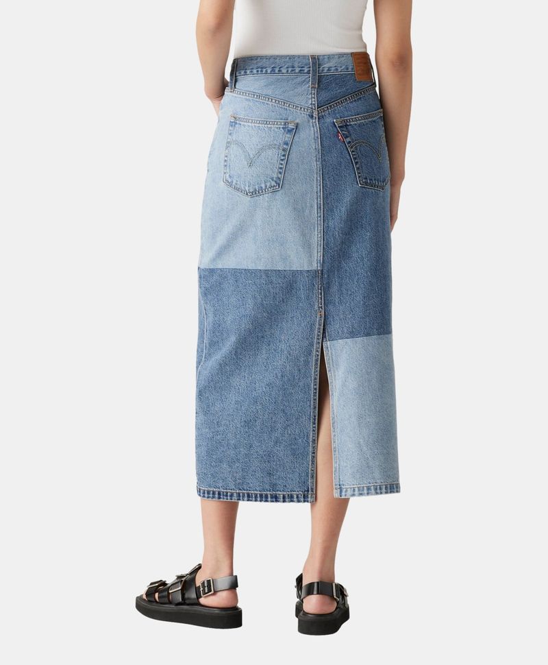 Falda Mujer Button Midi Skirt Patch Levis 000of 0000 Levis